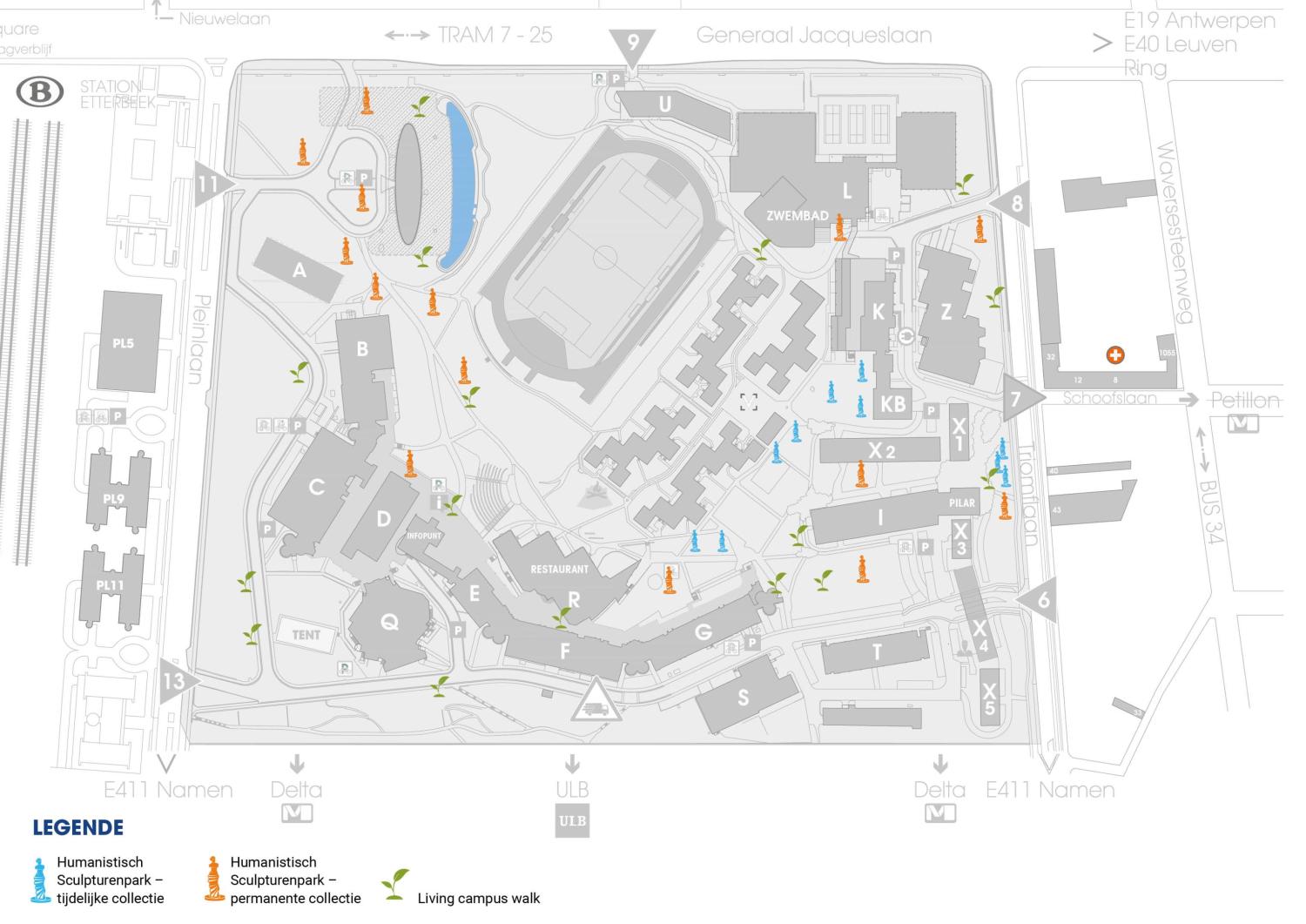 Erasmus Universiteit Plattegrond